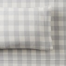 Buffalo Check Organic Flannel Girls Sheet Set | Sale | Pottery Barn Teen
