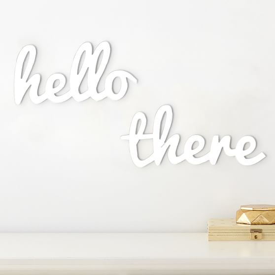 Hello There Wood Word Décor | Teen Decor Sale | Pottery Barn Teen