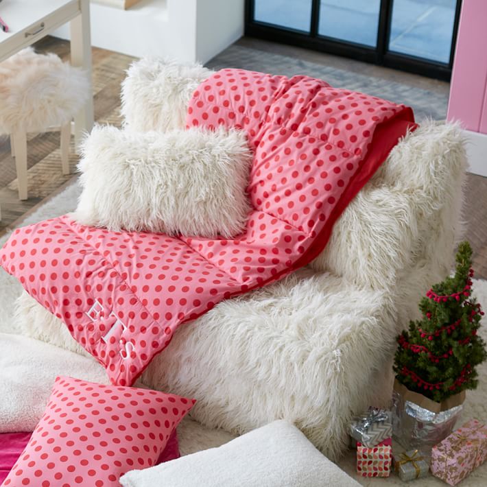 Furlicious Faux-Fur Cushy Sleeper Sofa Bed(47.25") | Pottery Barn Teen