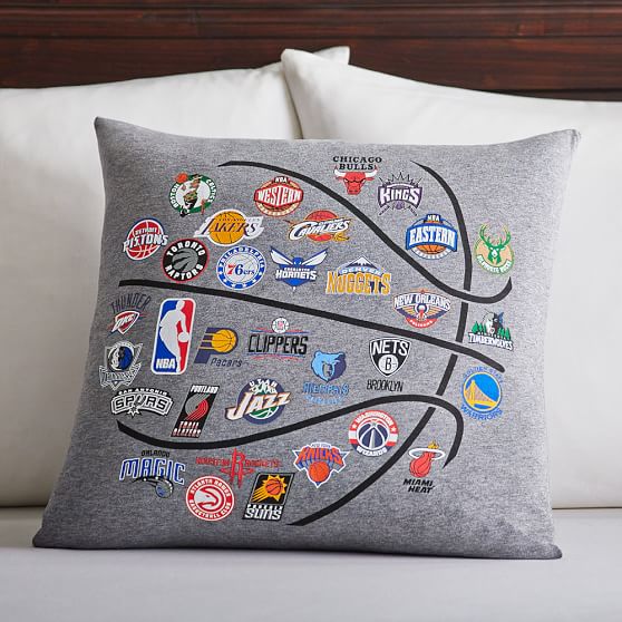 NBA Licensed Logo Boys Pillow | Pottery Barn Teen
