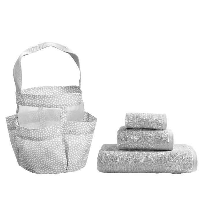 Deluxe Dorm Shower Bundle - Mini Dot | Pottery Barn Teen