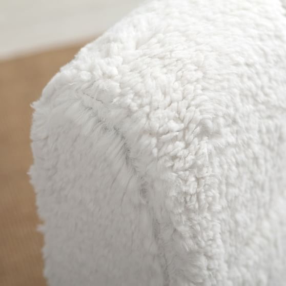 Ivory Sherpa Faux-Fur Mini Rocker Speakerless Chair | Lounge Chair ...