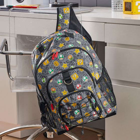 Super Mario™ Gear-Up Glow-in-the-Dark Recycled Backpack | Pottery Barn Teen