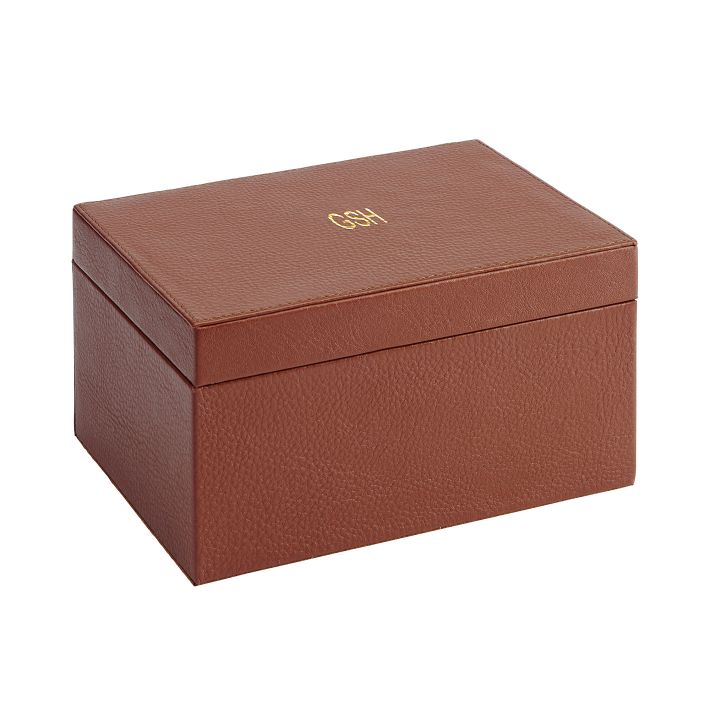 Elliot Leather Storage Box | Pottery Barn Teen