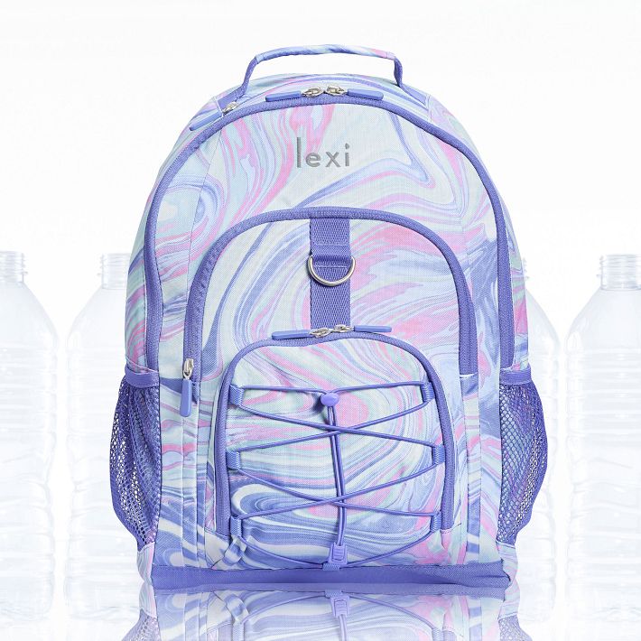 Gear-Up Pink/Purple Marble Backpack | Pottery Barn Teen