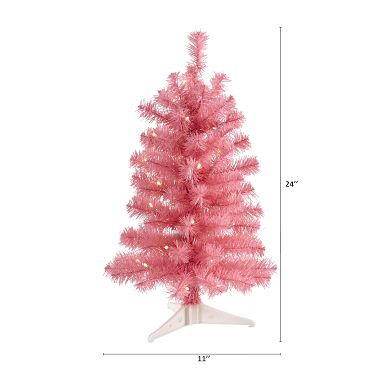 Mini Pink Christmas Tree | Pottery Barn Teen
