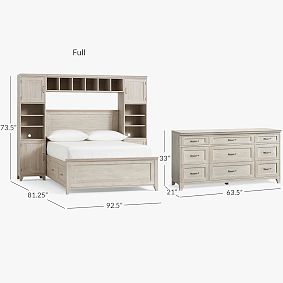 Hampton Storage Bed & 9-Drawer Wide Dresser Set | Teen Storage Beds ...