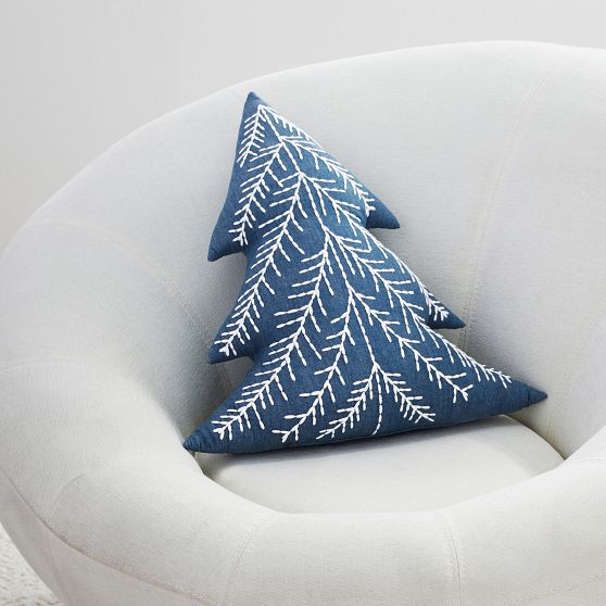Denim Tree Pillow | Pottery Barn Teen
