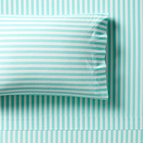 Classic Bold Stripe Organic Sheet Set | Pottery Barn Teen