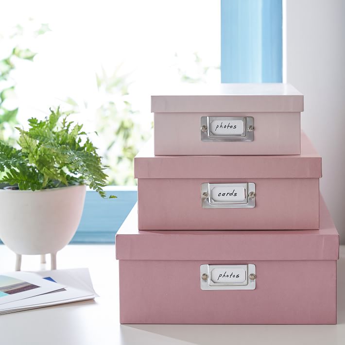 Paper Stacking Storage Boxes - Set of 3 | Pottery Barn Teen