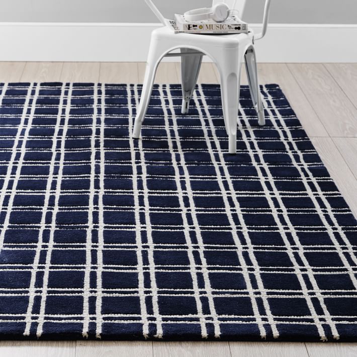 Checkered Wool Rug | Pottery Barn Teen