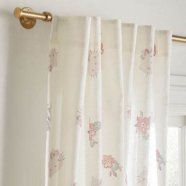 Hello Kitty® Heritage Floral Curtain | Pottery Barn Teen
