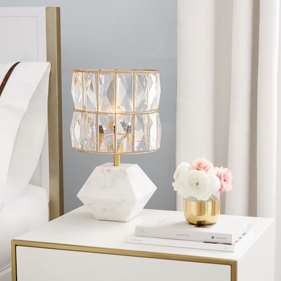 Monique Lhuillier Marble Gem Table Lamp | Pottery Barn Teen