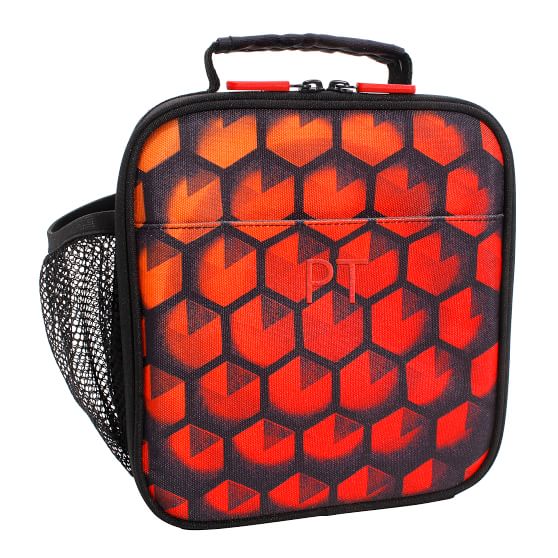 Gear-Up Red Hexagon Gamer Lunch Box | Pottery Barn Teen
