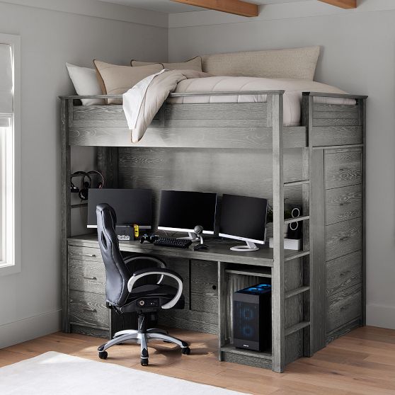 Sleep & Study® Gaming Loft Bed | Pottery Barn Teen