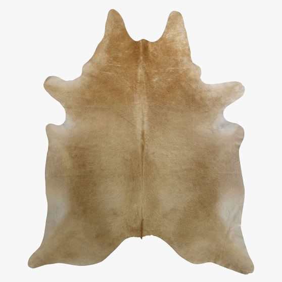 Solid Beige Cow Hide Rug | Pottery Barn Teen