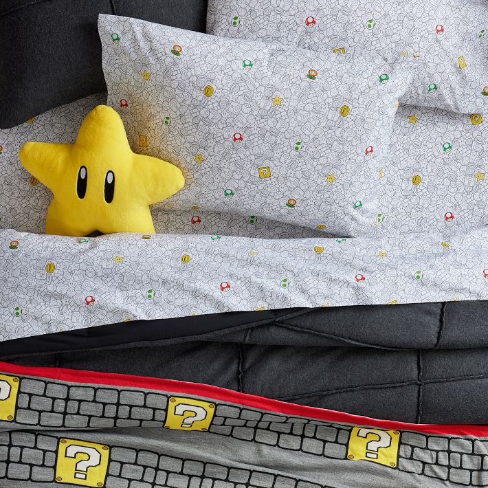 Super Mario™ Super Star Light-Up Pillow | Pottery Barn Teen