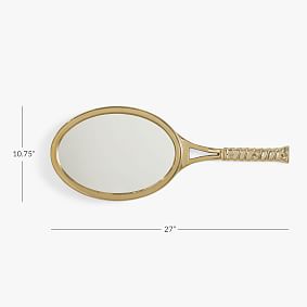 Tennis Racket Mirror with Hooks | Pottery Barn Teen