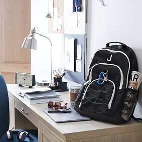 Gear-Up Color Block Black/White Backpack | Pottery Barn Teen