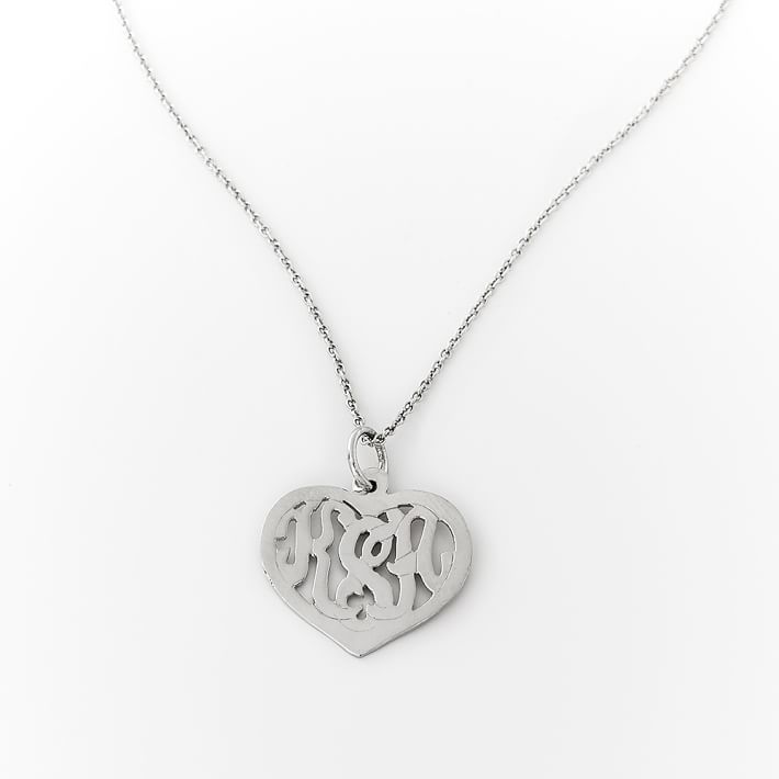 Monogram Heart Pendant | Pottery Barn Teen
