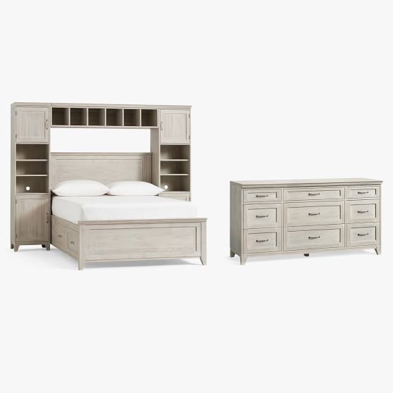 Hampton Storage Bed & 9-Drawer Wide Dresser Set | Teen Storage Beds ...