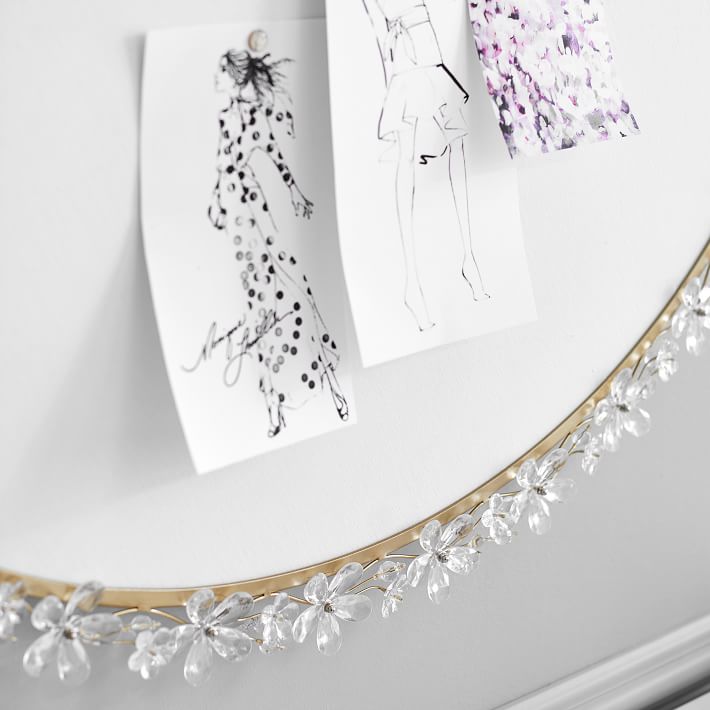 Monique Lhuillier Crystal Flowers Pinboard | Pottery Barn Teen