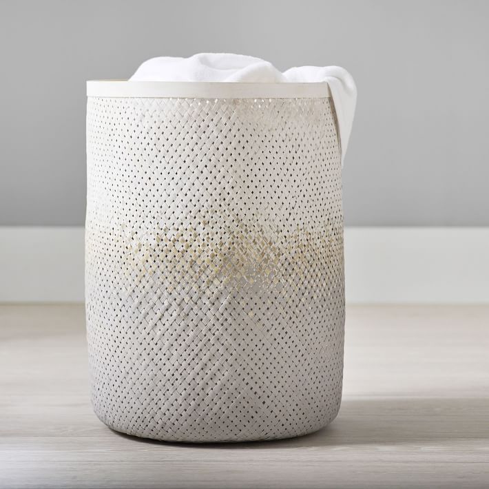 Gray Ombre Woven Hamper | Pottery Barn Teen