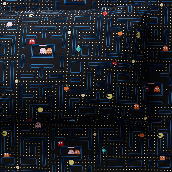 PAC-MAN Organic Percale Sheet Set | Pottery Barn Teen