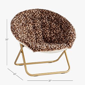 Cheetah Faux Fur Hang-A-Round Chair | Pottery Barn Teen