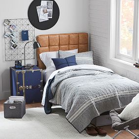 Faux Leather Bedside Dorm Trunk | Pottery Barn Teen
