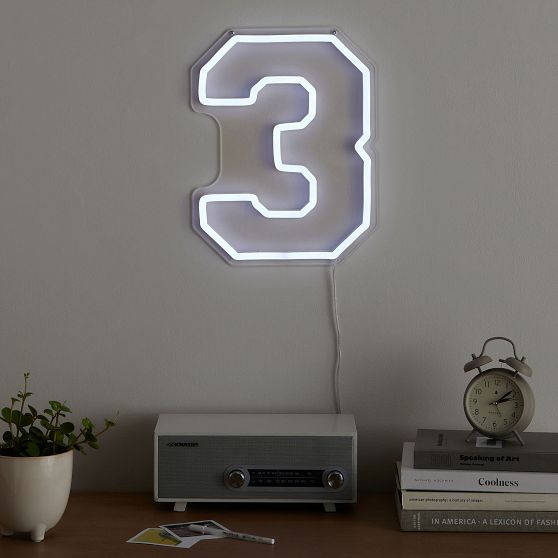 Create Your Own - Single Letter Varsity Neon LED Wall Light | Pottery ...