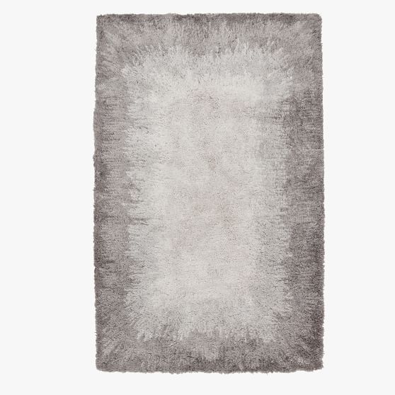 Ombre Performance Shag Rug - Light Gray | Pottery Barn Teen