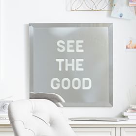 Beveled Mantra Mirror | Pottery Barn Teen