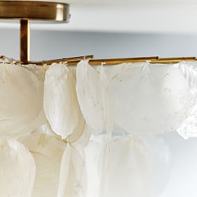 Large Capiz Flush Mount Lighting | Pottery Barn Teen