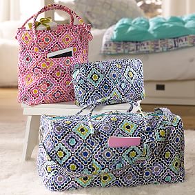 Quilted Sleepover Duffle Bag - Ruby Cool | Teen Luggage | Pottery Barn Teen