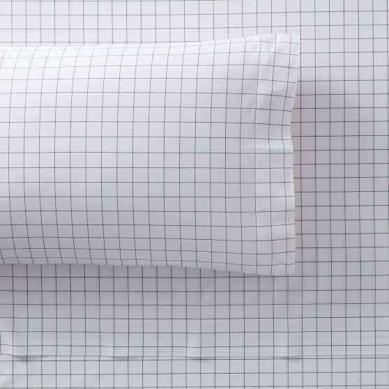 Mini Window Pane Organic Twin XL Sheets | Pottery Barn Teen