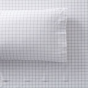 Mini Window Pane Organic Twin XL Sheets | Pottery Barn Teen