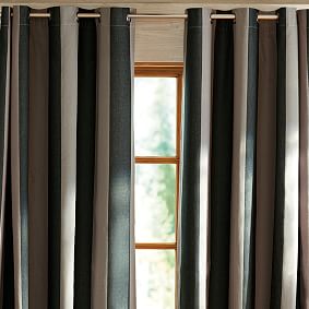 Rugby Stripe Blackout Curtain | Teen Curtains | Pottery Barn Teen