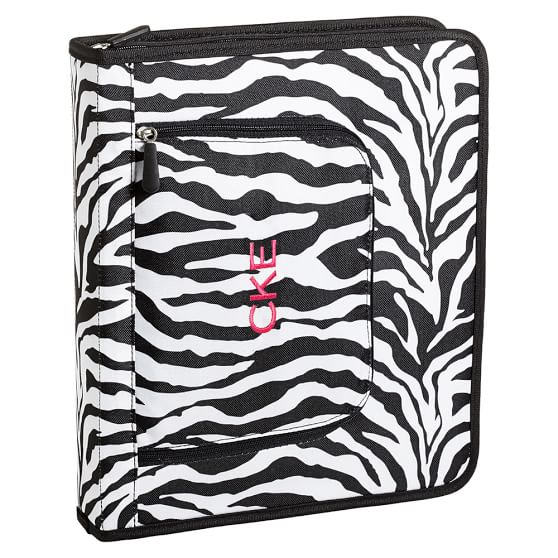 Black Zebra Binder For School | Pottery Barn Teen
