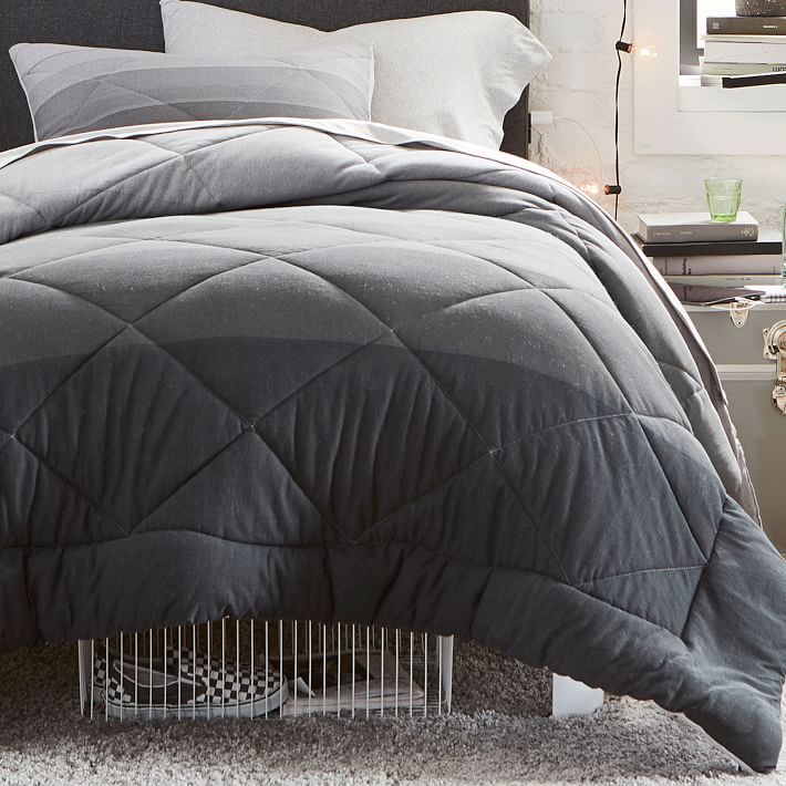 Favorite Tee Shadow Stripe Jersey Comforter | Pottery Barn Teen