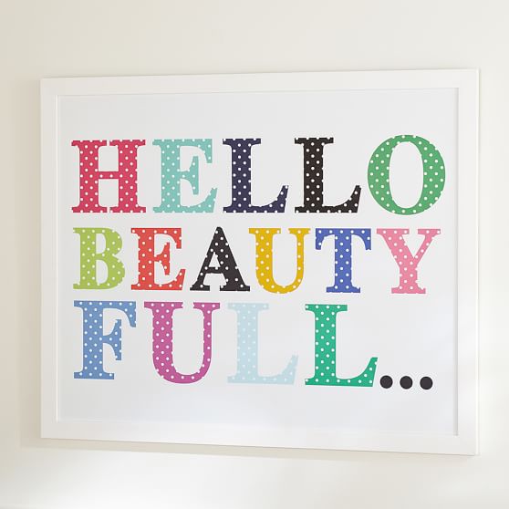 Hello Beauty Full Wall Art | Teen Decor Sale | Pottery Barn Teen