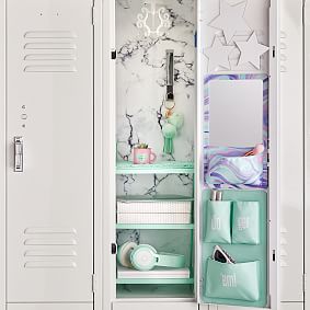 Pink & Purple Marble Pocket Locker Locker Mirror | Locker Decoration ...
