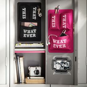Black + Pink Pocket Essential Locker Accessory | Locker Decorations ...