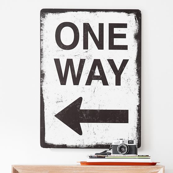One Way Metal Sign | Wall Decor | Pottery Barn Teen