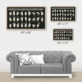 American Sign Language Alphabet Framed Art | Wall Prints | Pottery Barn ...