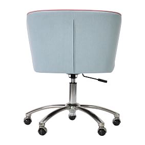 Denim with Piping Wingback Desk Chair| Desk Chair | Pottery Barn Teen