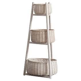 Rattan 3-Tier Storage Tower - Sale | Pottery Barn Teen