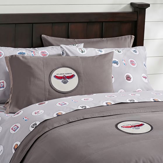 NBA Patch Boys Duvet Cover + Sham | Sale | Pottery Barn Teen