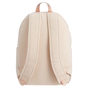 Solid Natural With Rose Gold Metallic Teen Backpack | Pottery Barn Teen