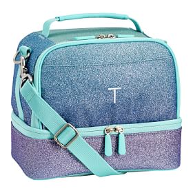 Purple & Pool Ombre Glitter Compartment Lunch Box | Pottery Barn Teen